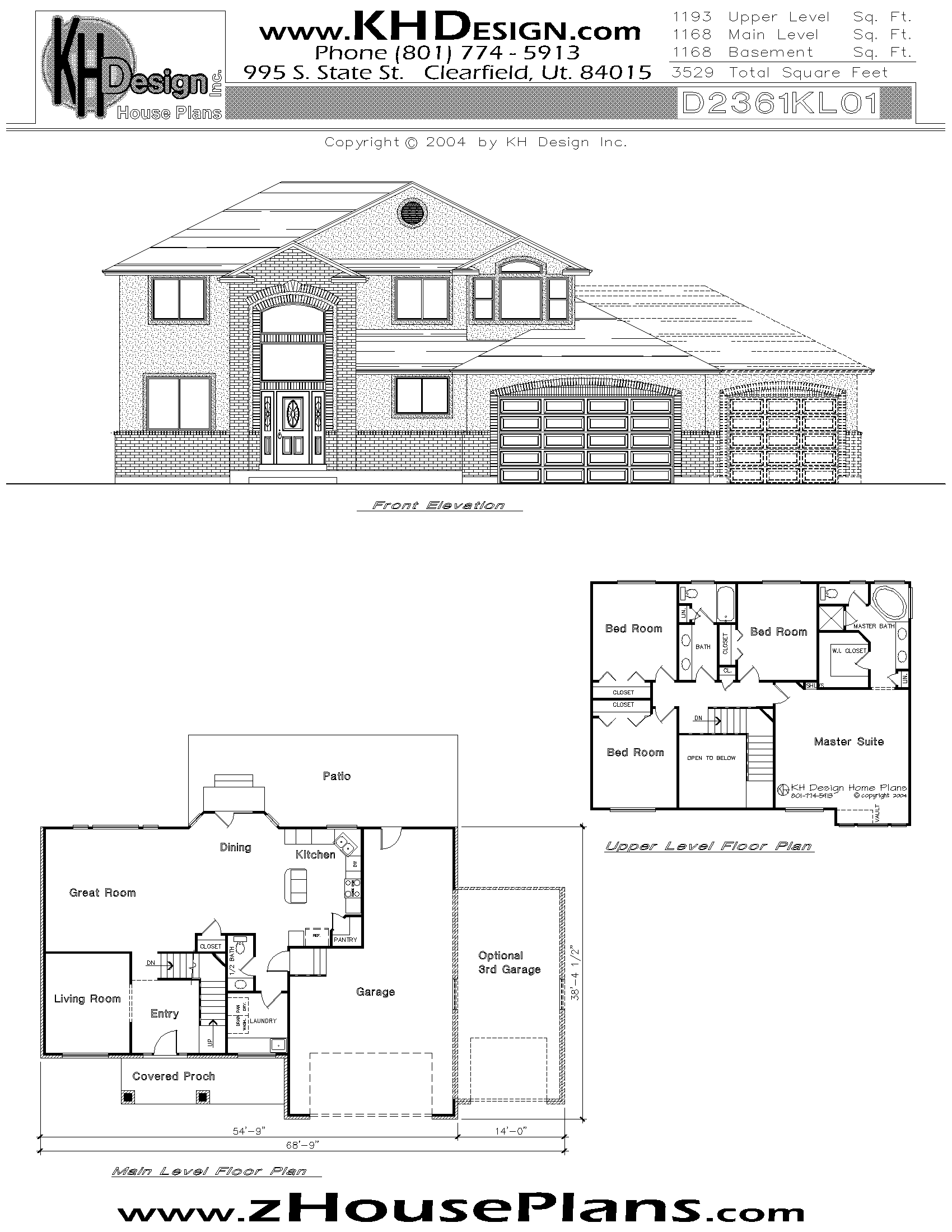 KH Design Two Level Plans