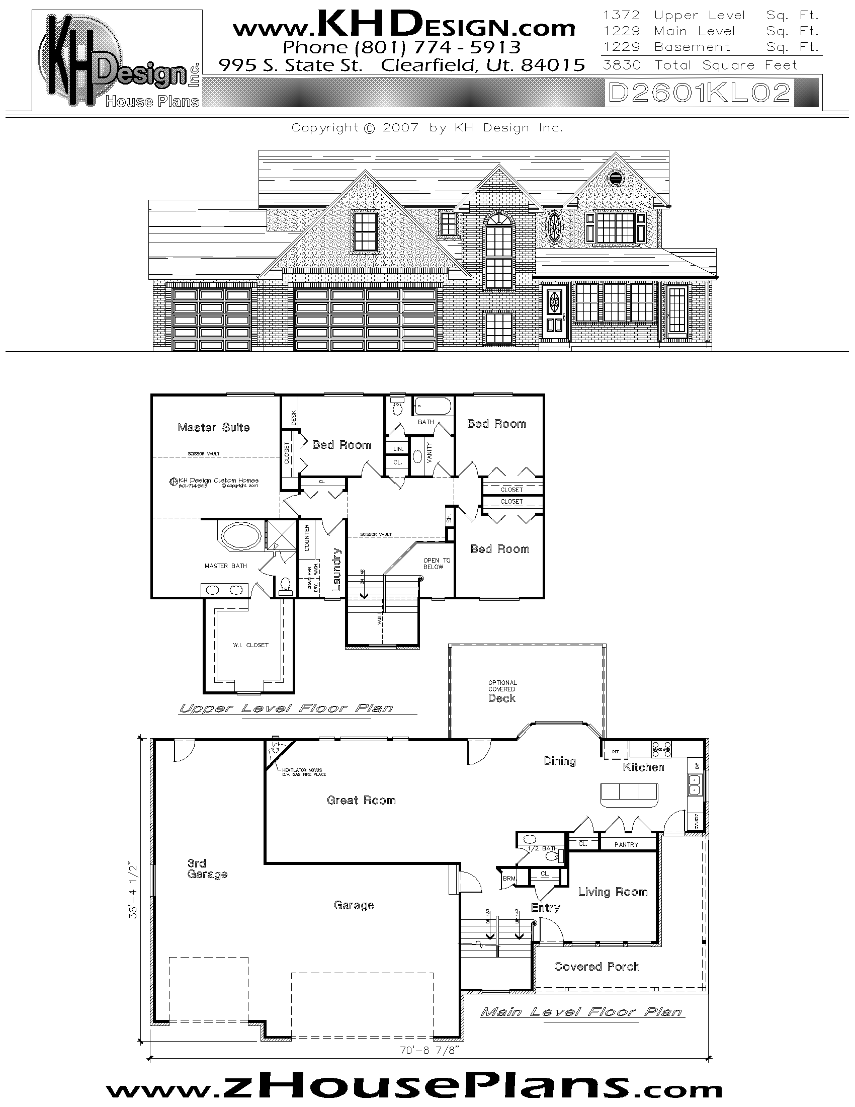 KH Design Two Level Plans