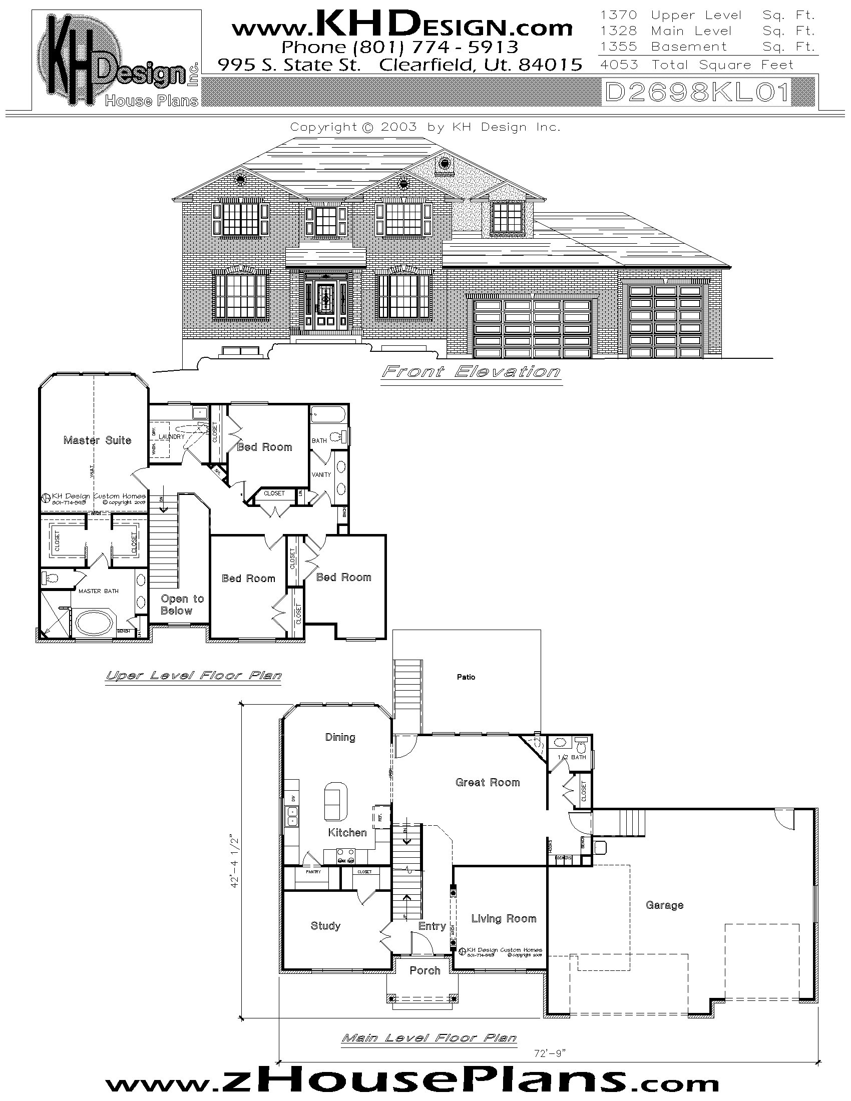 KH Design Two Level Plans