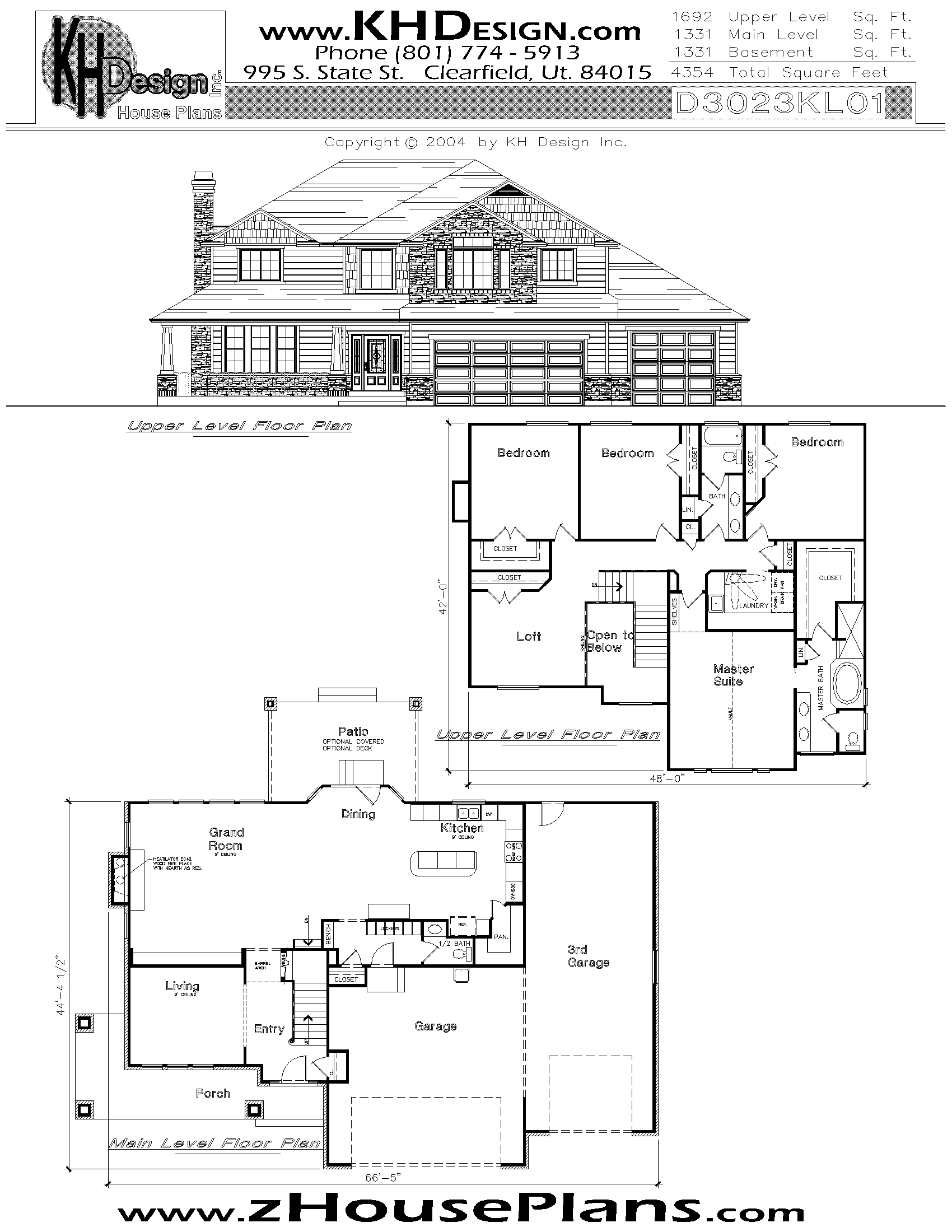 KH Design Two Level Plans