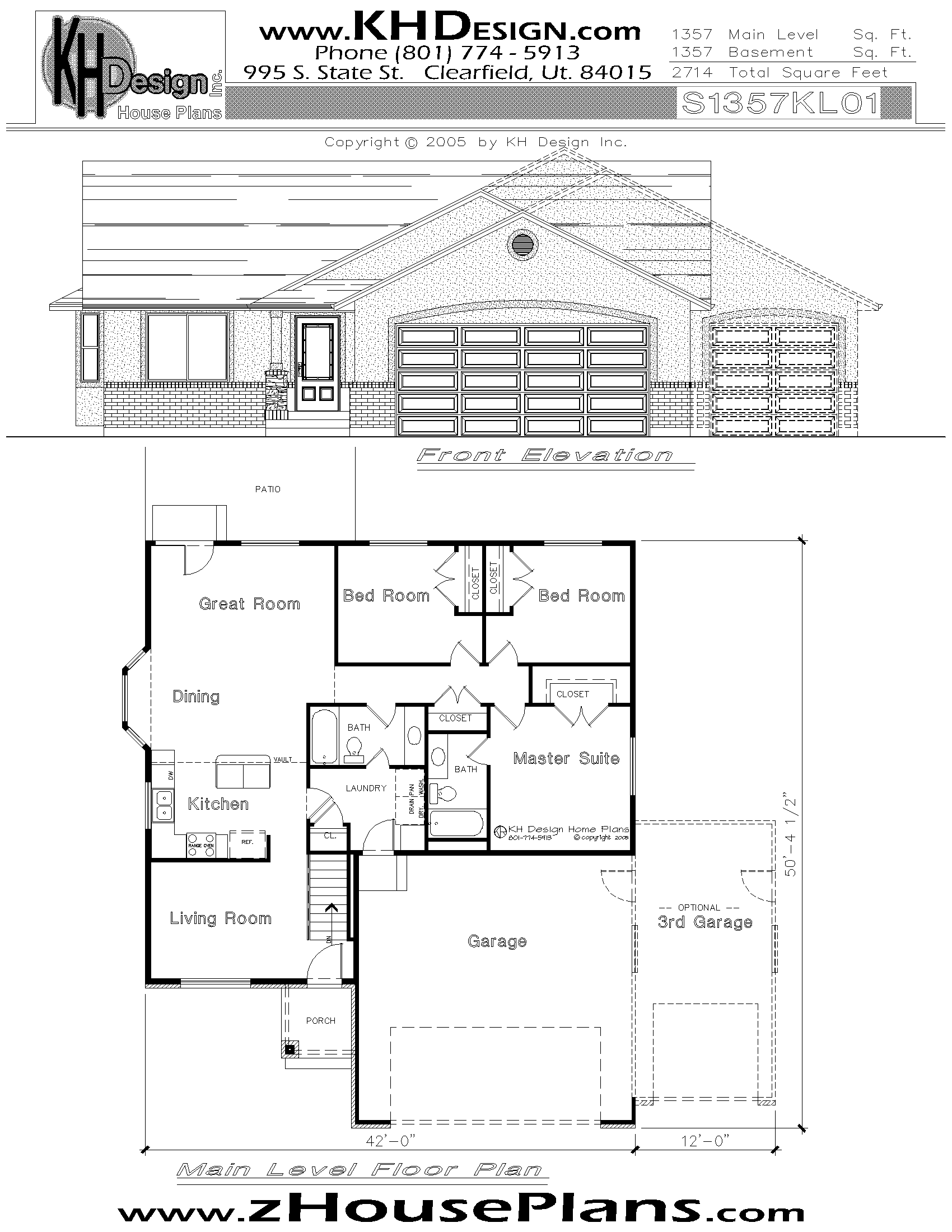 KH Design One Level Plans