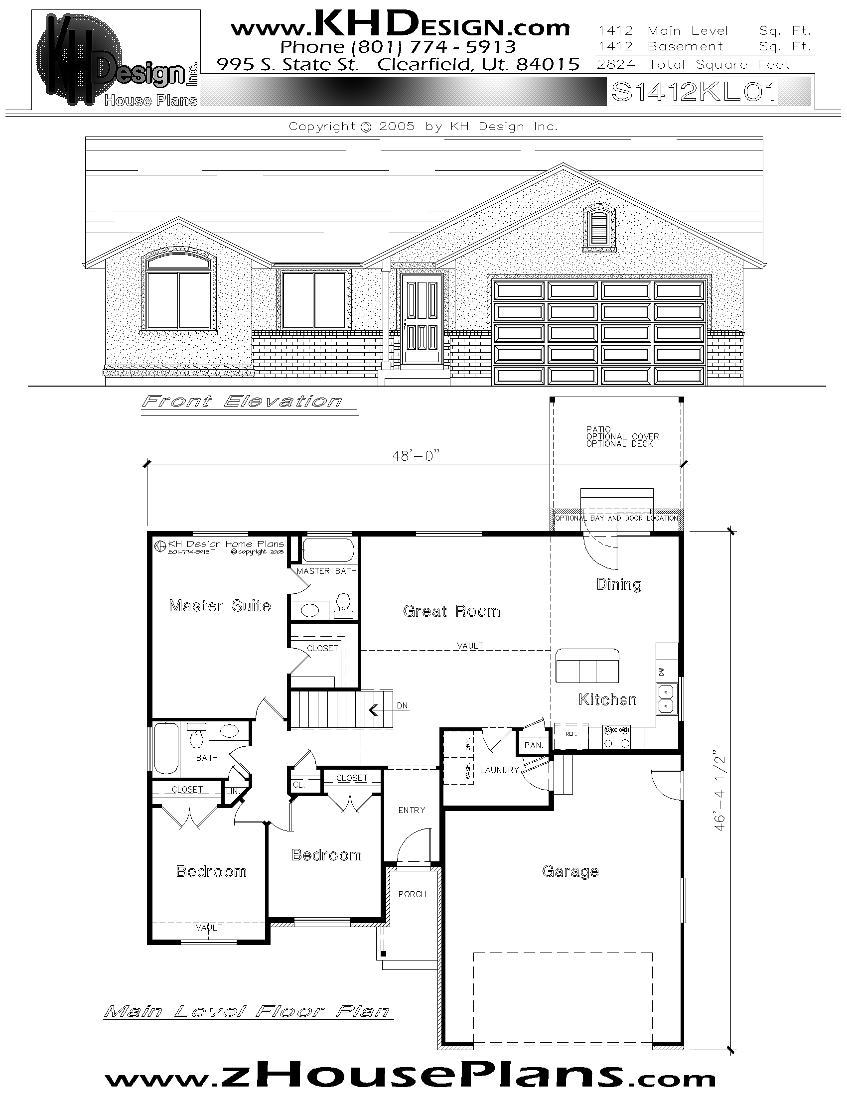 KH Design One Level Plans