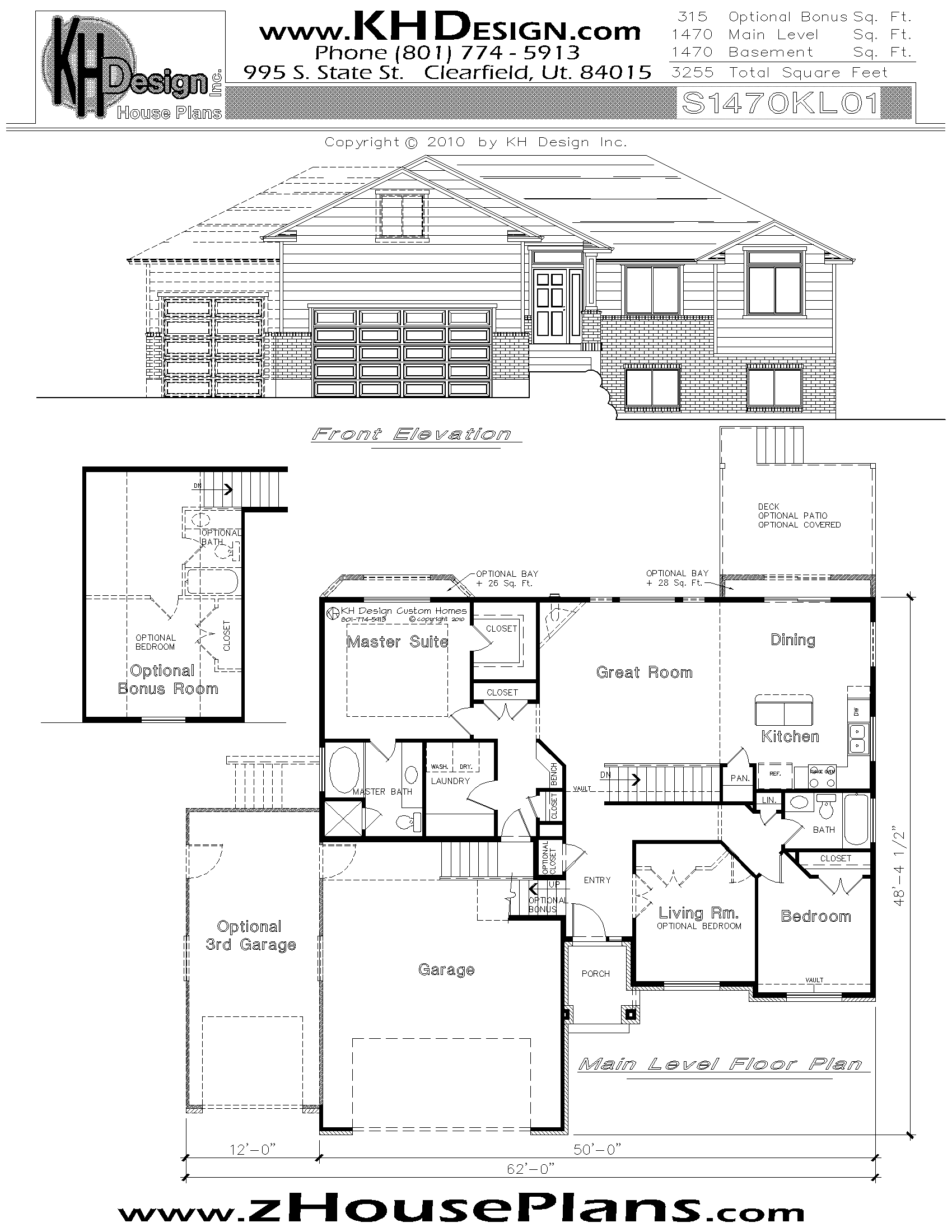 KH Design One Level Plans