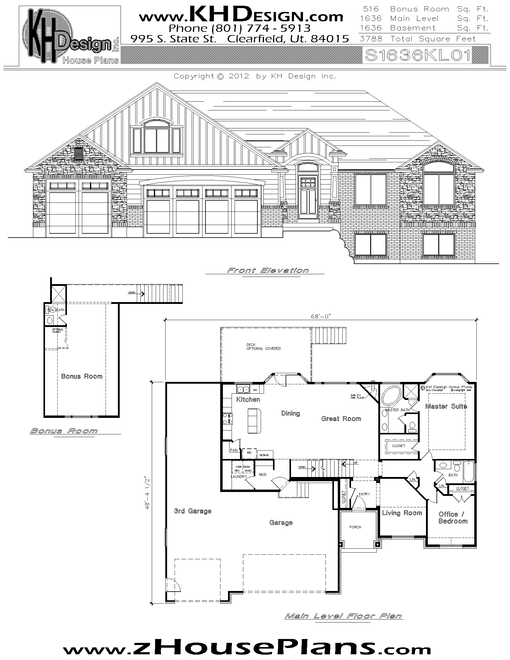 KH Design One Level Plans