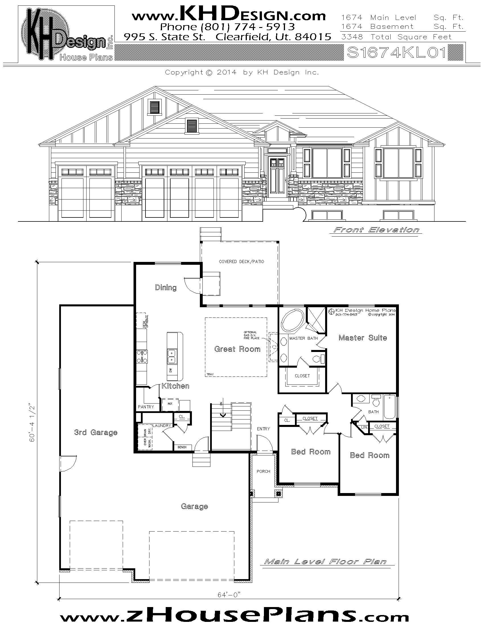 KH Design One Level Plans