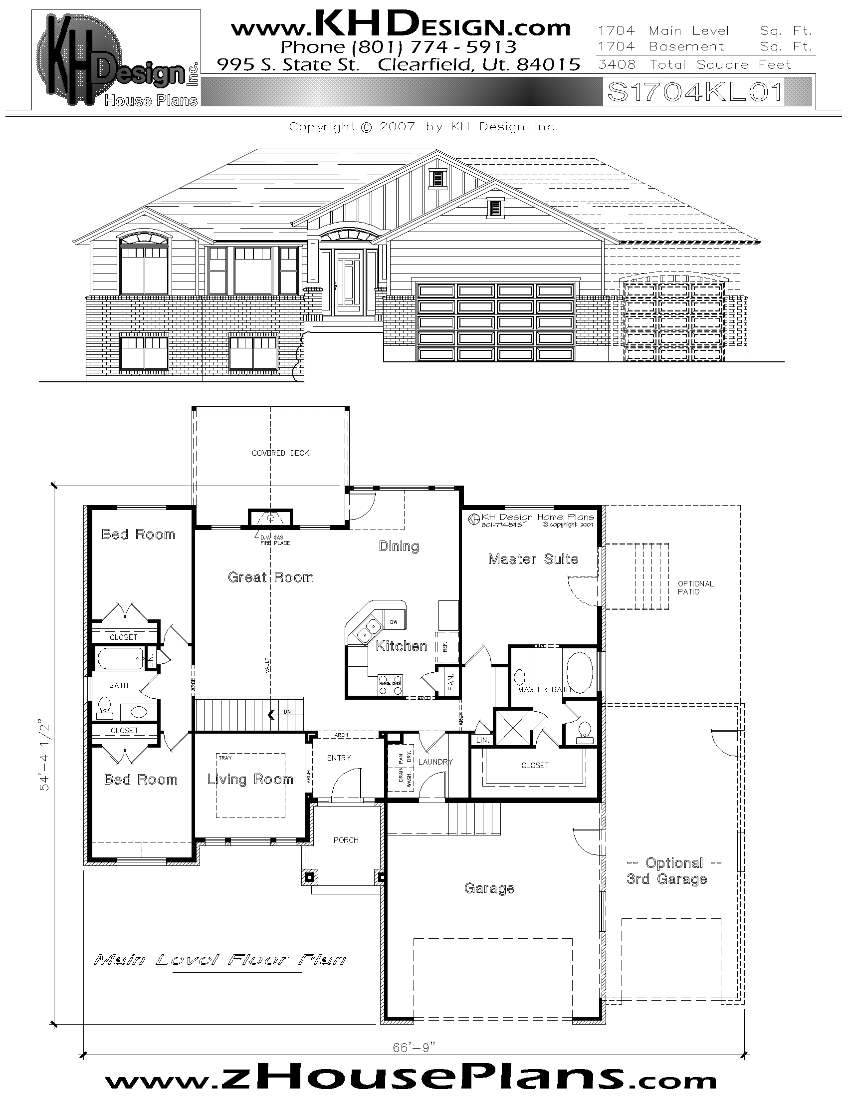 KH Design One Level Plans