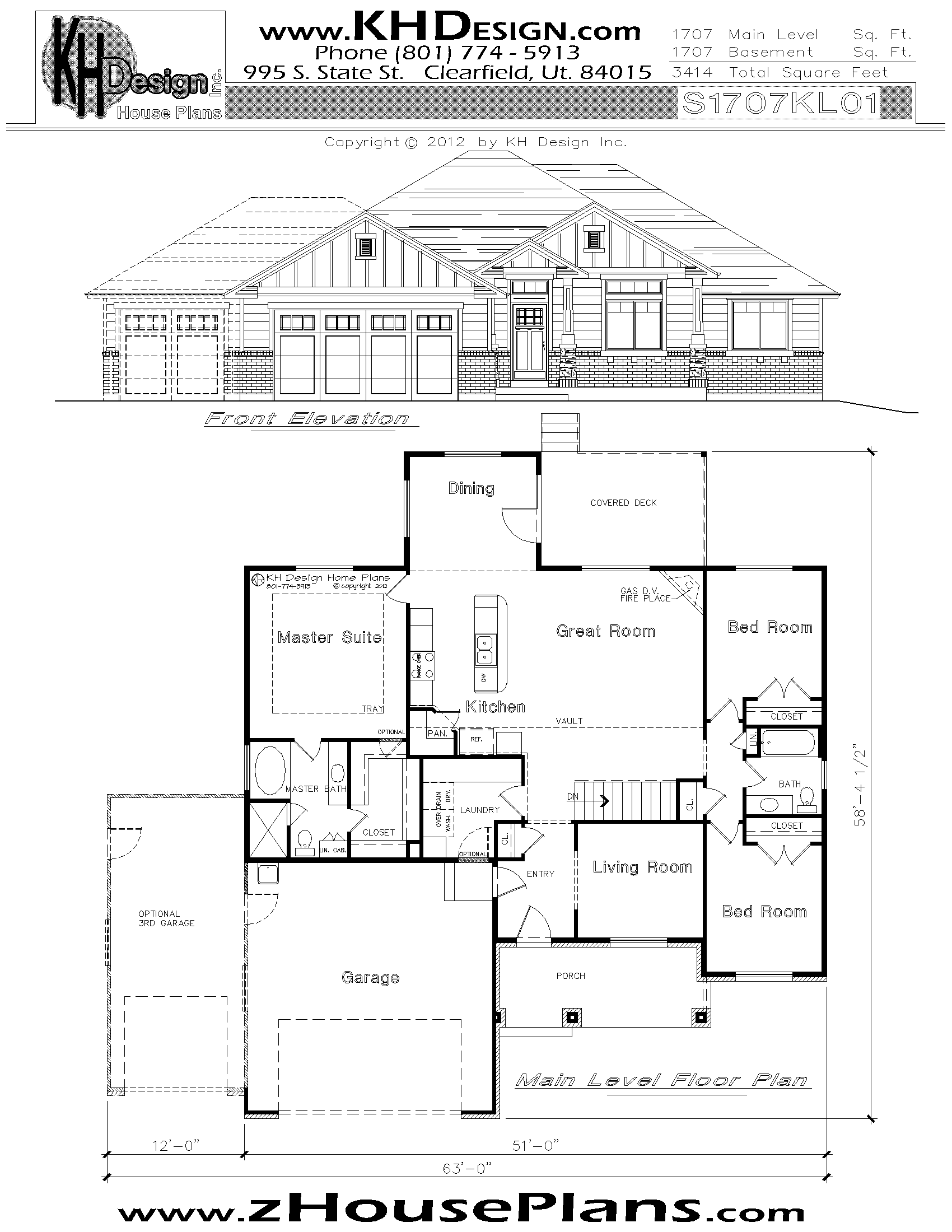 KH Design One Level Plans