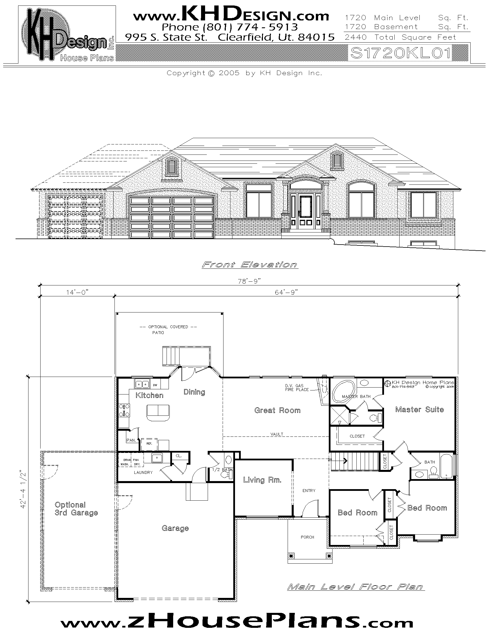 KH Design One Level Plans
