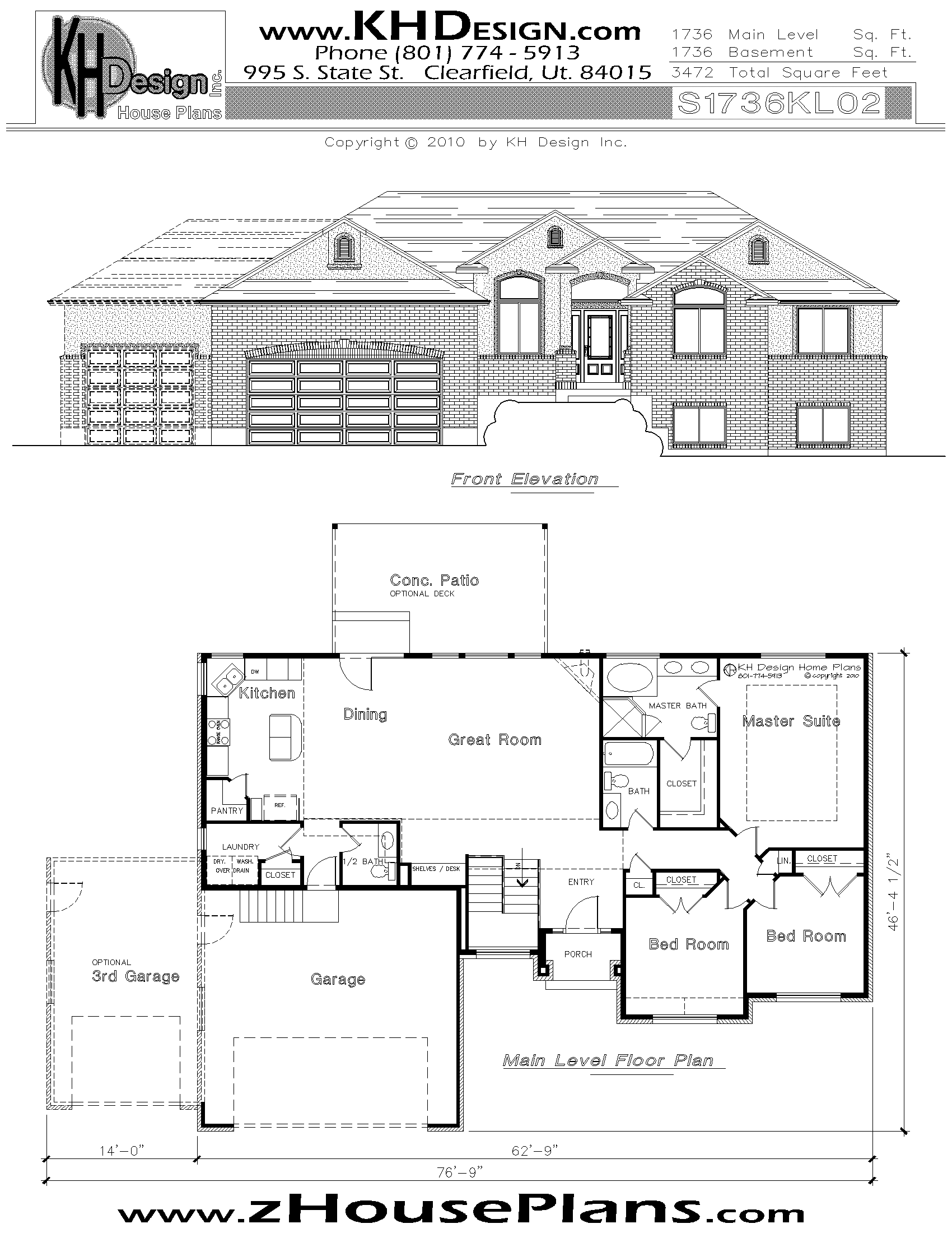 KH Design One Level Plans