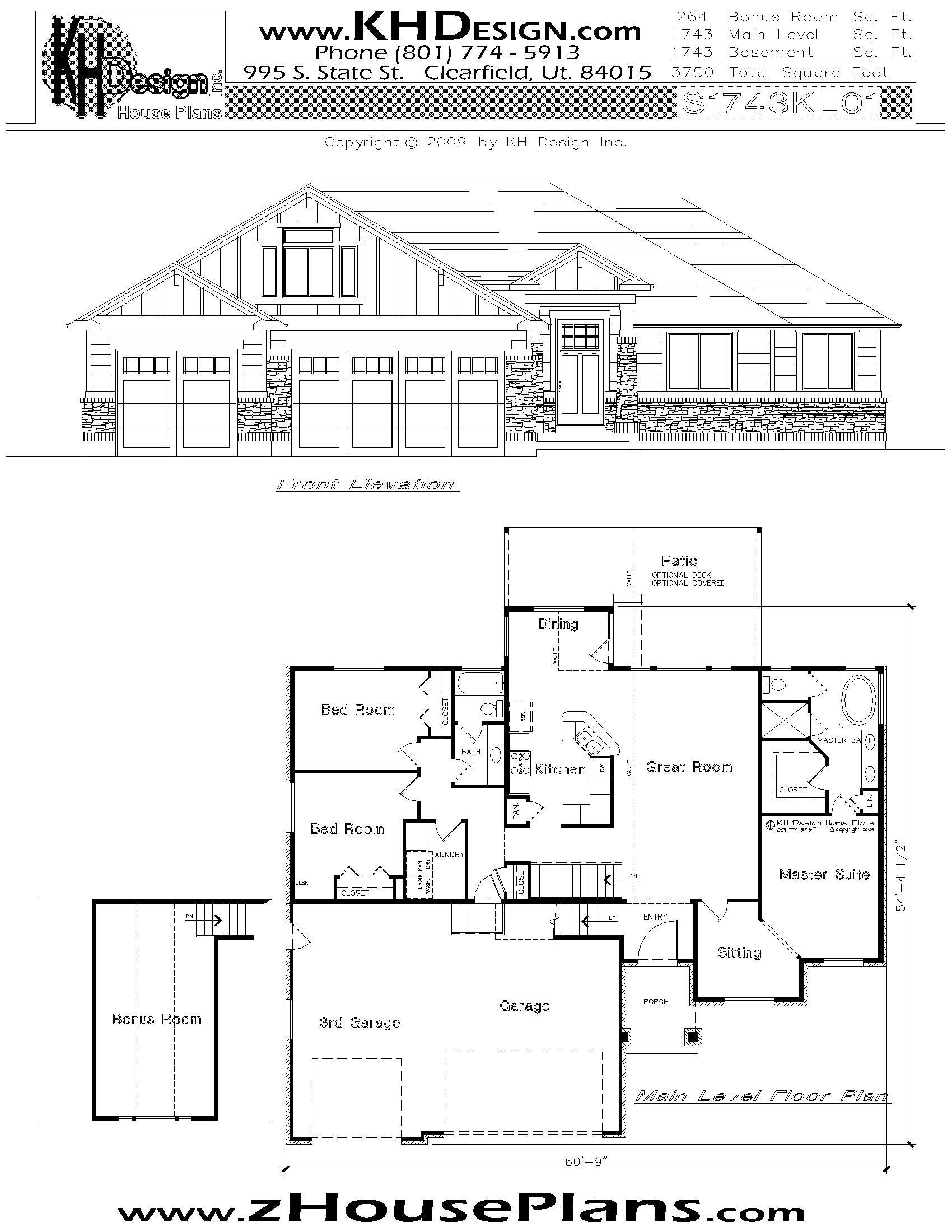 KH Design One Level Plans