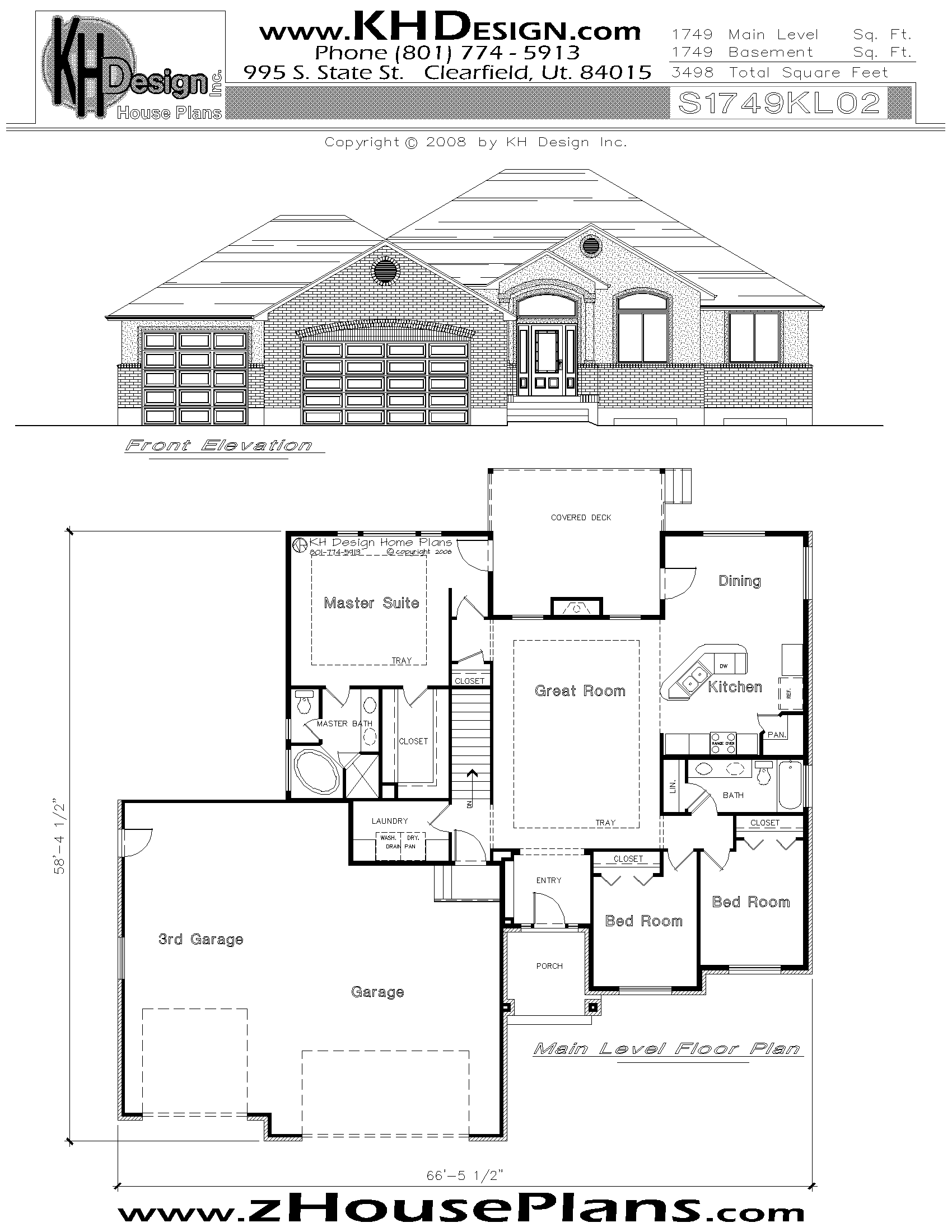KH Design One Level Plans