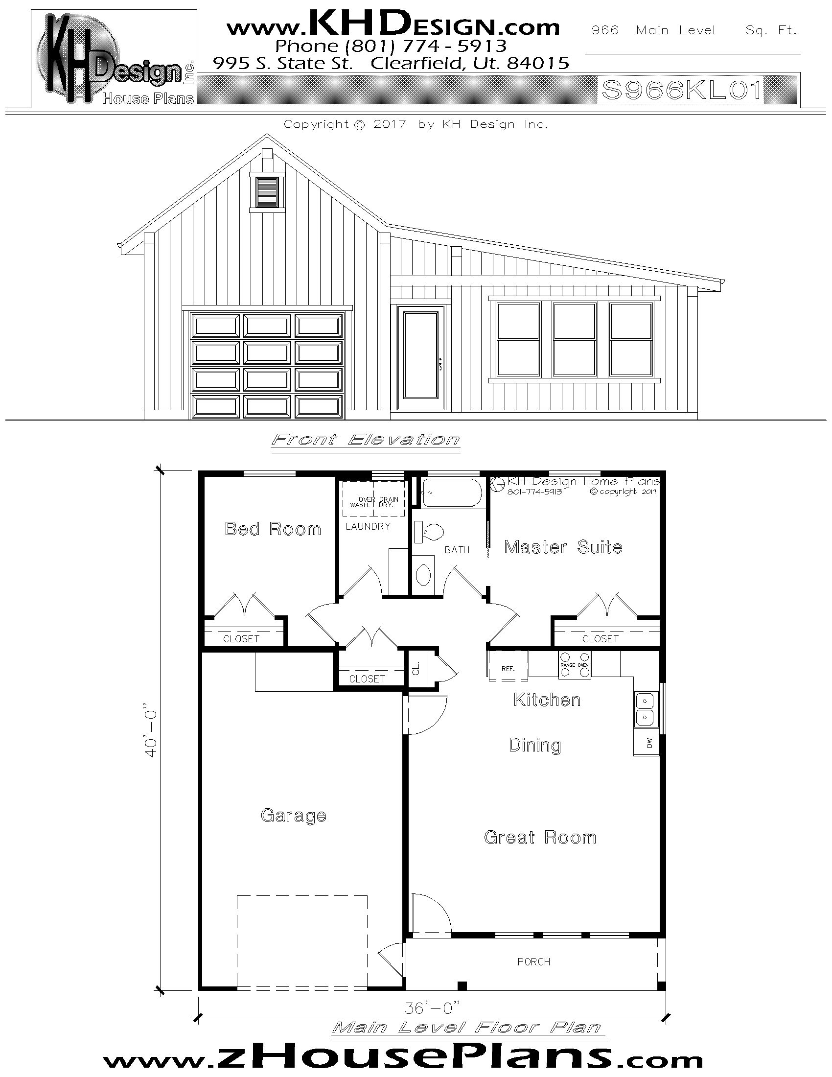 KH Design One Level Plans